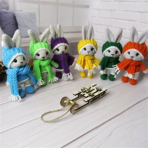 Зайчик игрушка символ года 2023 заказать на Ярмарке Мастеров S1ea8ru Амигуруми куклы и