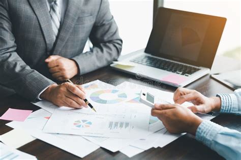 Business Team Collaboration Discussing Working Analyzing With Financial Data And Marketing