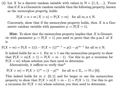 4 let x be a discrete random variable with values