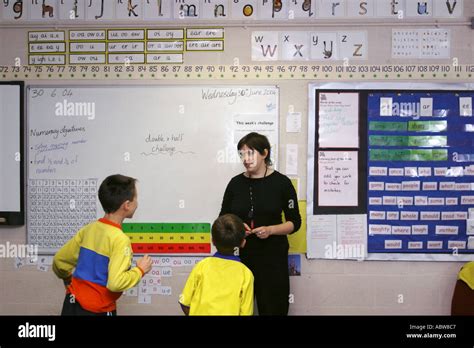 Teacher And Pupils Playing A Maths Game During A Maths Lesson London