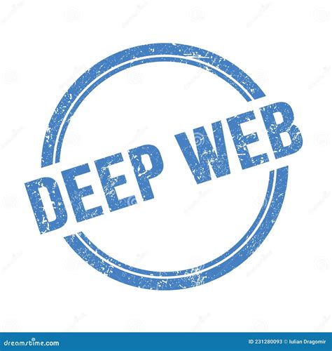 Deep Web Text Written On Blue Grungy Round Stamp Stock Illustration