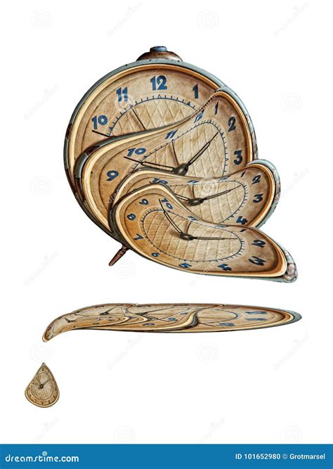 Liquid And Flexible Time Conceptsurreal Alarm Clock Transforming And