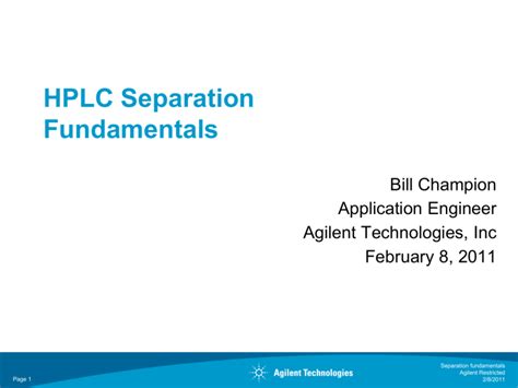 Hplc Separation Fundamentals 020811