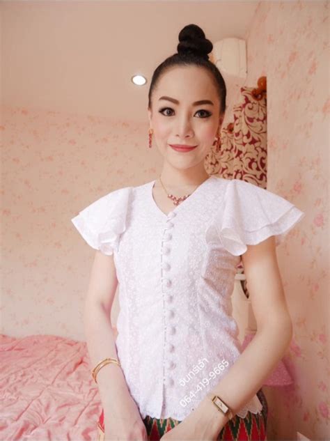 💥”แถมสบู่ผิวขาว“ 💥เสื้อลูกไม้แขนระบาย อัดผ้ากาวเรียบหรู สง่างามสุดๆคะ ️ Shopee Thailand