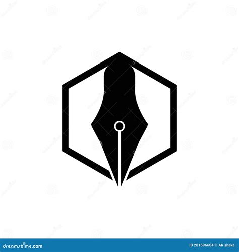 Pen Tool Icon Logo Vector Design Stock Vector Illustration Of Academy Bookstore 281596604