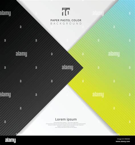 Abstract Presentation Template Paper Sheet Overlap Black Blue Green Pastel Color Background