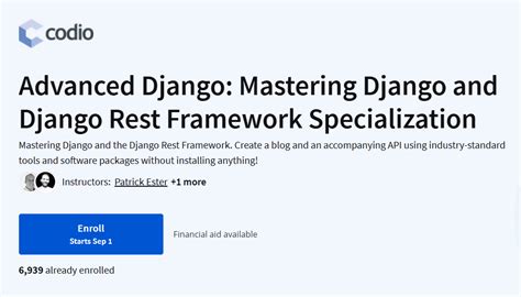 Advanced Django Mastering Django And Django Rest Framework