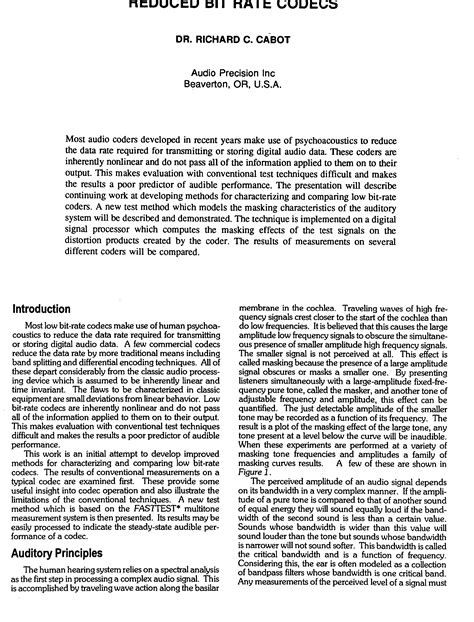 aes e library performance assessment of reduced bit rate codecs