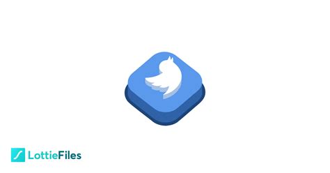 Twitter Button 3d Flat On Lottiefiles Free Lottie Animation