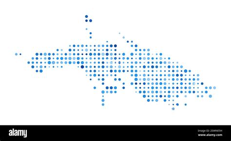 Saint Thomas Dot Map Island Digital Style Shape Saint Thomas Vector