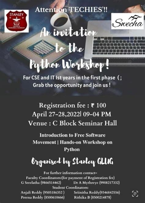 ‘python Workshop Was A 2 Day Hands On Workshop Session Conducted By