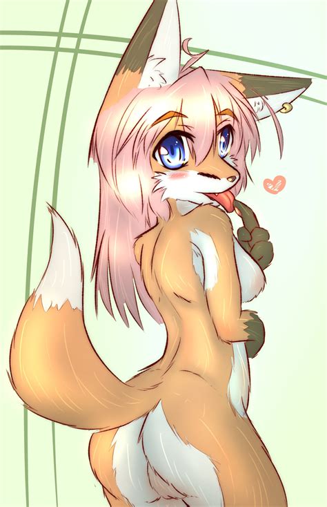 Rule 34 Artist Request Blue Eyes Fox Furry Long Hair Pink Hair Tongue 2188569