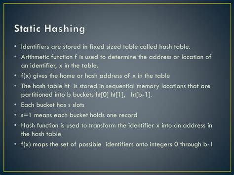 Ppt Static Hashing Powerpoint Presentation Free Download Id6024122