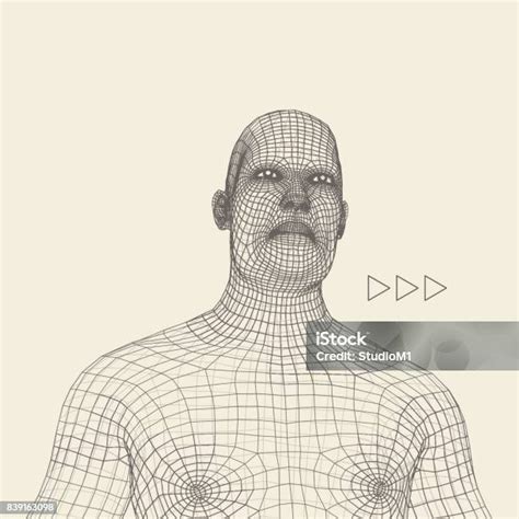 3 차원 격자에서 사람의 머리입니다 인간의 머리 모델을 연결합니다 인간의 다각형 머리입니다 얼굴 검색입니다 인간의 머리의