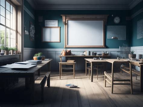 Premium Ai Image Back To School Realistic Photograph Classroom Premium Ai Image Back To School Realistic Photograph Classroom