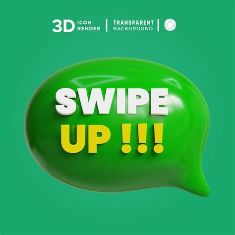 Premium Psd Psd Swipe Up 3d Illustration