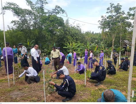 ငပုတောမြို့၌ မြန်မာ့အမျိုးသမီးများနေ့အထိမ်းအမှတ်အကြို မိုးရာသီသစ်ပင်စိုက်ပျိုးပွဲ အခမ်းအနားကျင