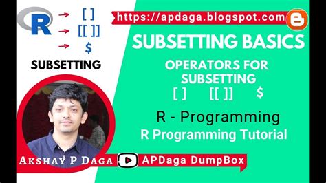 R15 Subsetting Basics In R Programming Apdaga Dumpbox Youtube