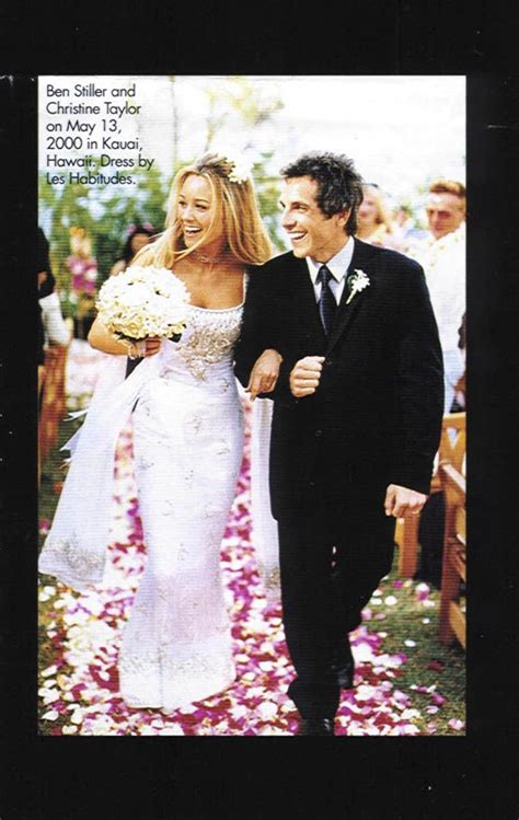Christine Taylor Ben Stiller Wedding