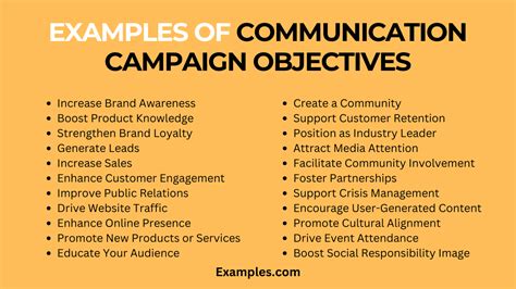 19 Communication Campaign Objectives Examples 19 Communication Campaign Objectives Examples