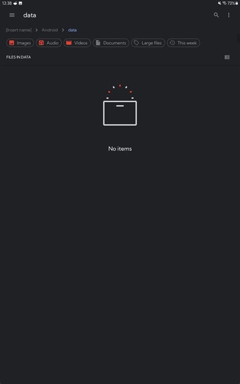 help the whole android folder including data is empty r oneui