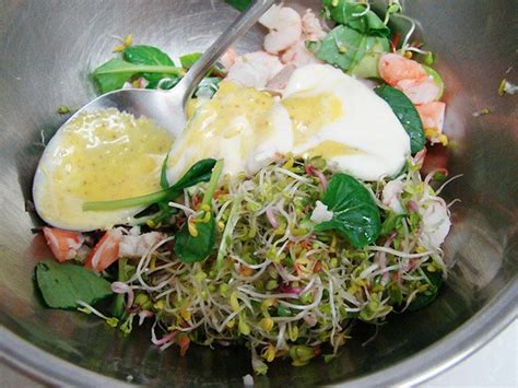 새싹채소 새우샌드위치