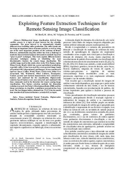 Pdf Exploiting Feature Extraction Techniques For Remote Sensing Image