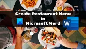 How To Create A Restaurant Menu In Word