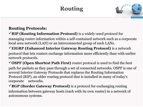 Routing Ppt Computer Networking Computing