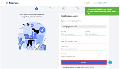 For Signers How To Sign Documents With Two Factor Authentication Required Signtime ヘルプセンター