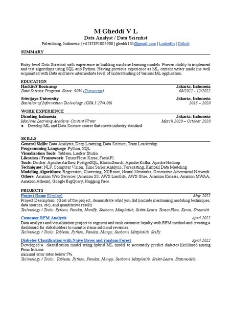 Cv Gheddi V Pdf Machine Learning Python Programming Language