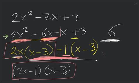 solution of a quadratic equations by factorisation filo