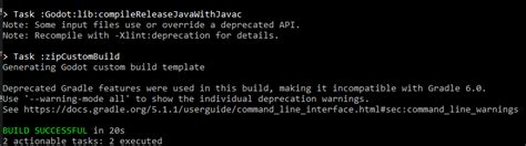 Android Deprecated Gradle Build Warning · Issue 36764 · Godotengine