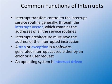 os concepts 2 handling of interrupts