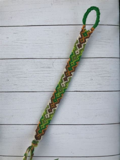 Green Arrowhead Friendship Bracelet