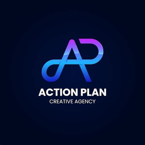 Gradient Ap Monogram Logo Design Template Free Vector