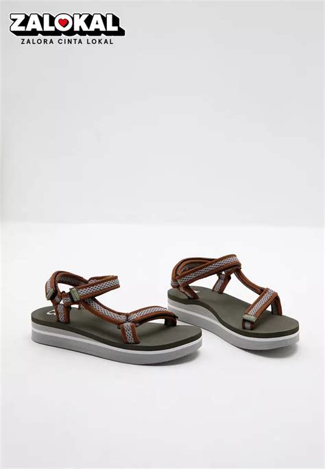 Jual Berrybenka Label Sofia Sella Eva Sandals Olive Original 2024