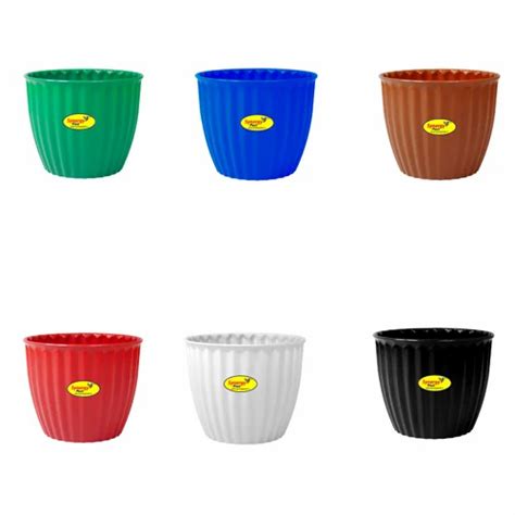 Round Decorative Plastic Planter For Decoration Size 12inch At ₹ 70