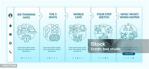 Problem Solving Methods Onboarding Vector Template Stock Illustration Download Image Now