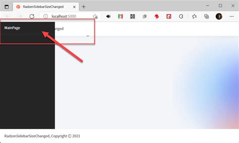 the sidebar overlaps the page header blazor server radzen