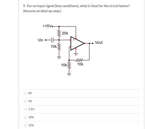 Solved For No Input Signal Bias Conditions What Is Chegg Com