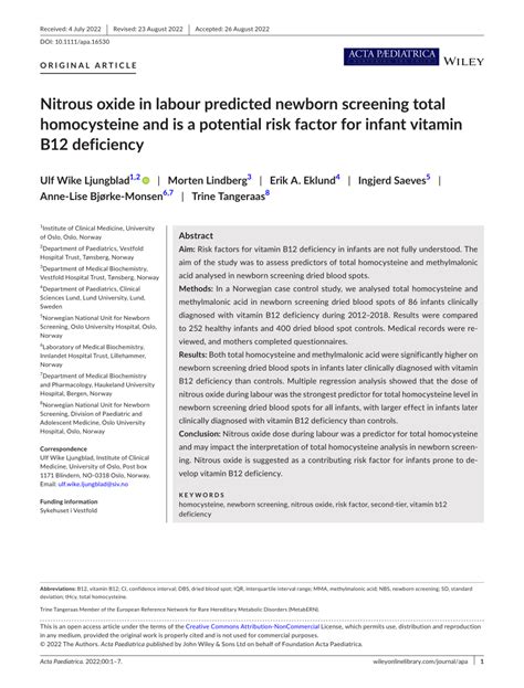 Pdf Nitrous Oxide In Labour Predicted Newborn Screening Total