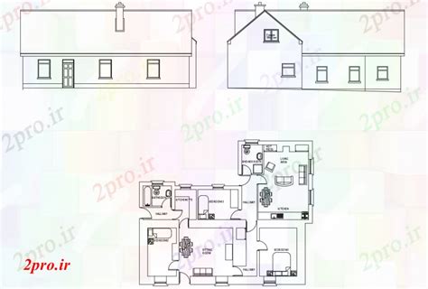 دانلود نقشه مسکونی ، ویلایی ، آپارتمان طراحی دو بعدی با طرحی و اتوکد