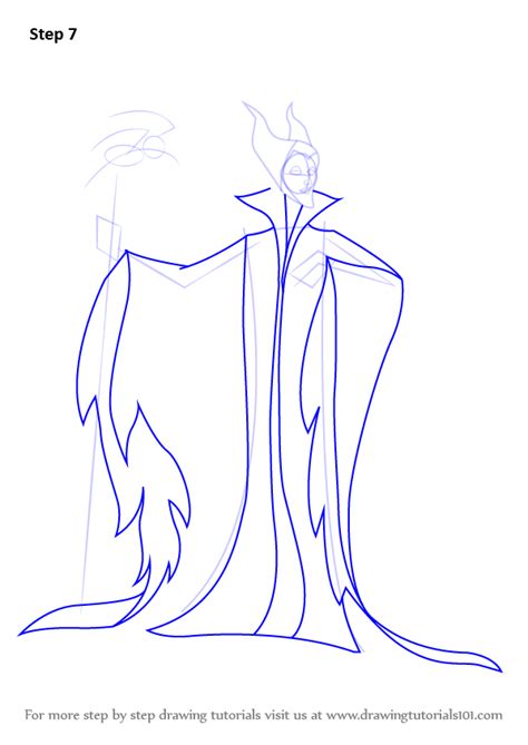 How To Draw Maleficent From Sleeping Beauty Sleeping Beauty Step By Step DrawingTutorials Com