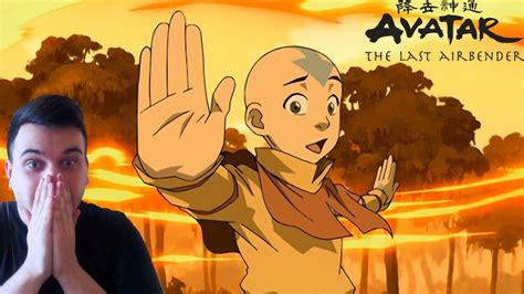 ААНГ УЧИТ ОГОНЬ Аватар Легенда об Аанге 16 серия Реакция на аниме Youtube