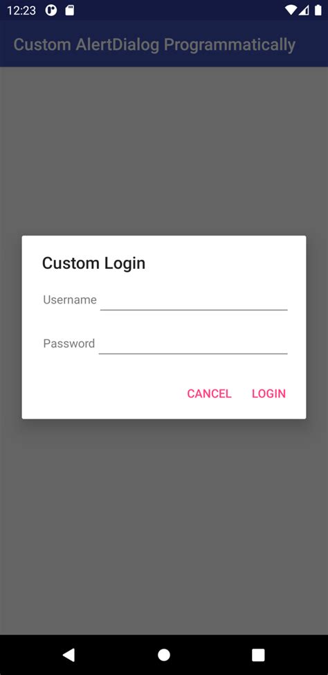 Create Alertdialog With Complex Custom Layout Programmatically Pcsalt