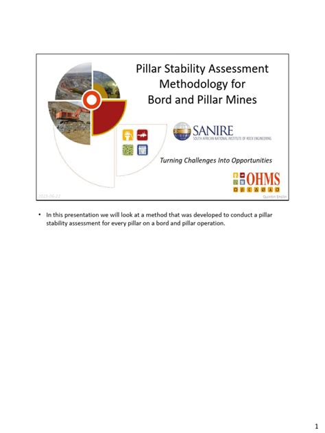 Pillar Stability Assessment Methodology For Bord And Pillar Mines