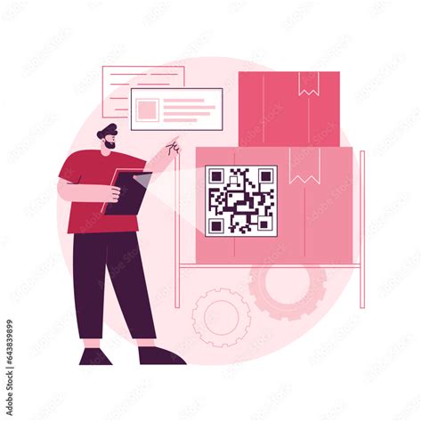 Qr Code Abstract Concept Vector Illustration Qr Generator Online Qr
