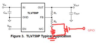 TLV P Circuit To Change Output Voltage Power Management Forum Power Management TI E E