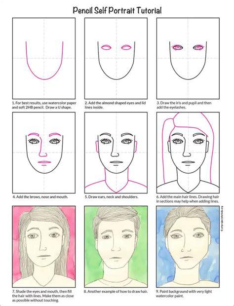 Straightforward Pencil Self Portrait Tutorial Artshow24